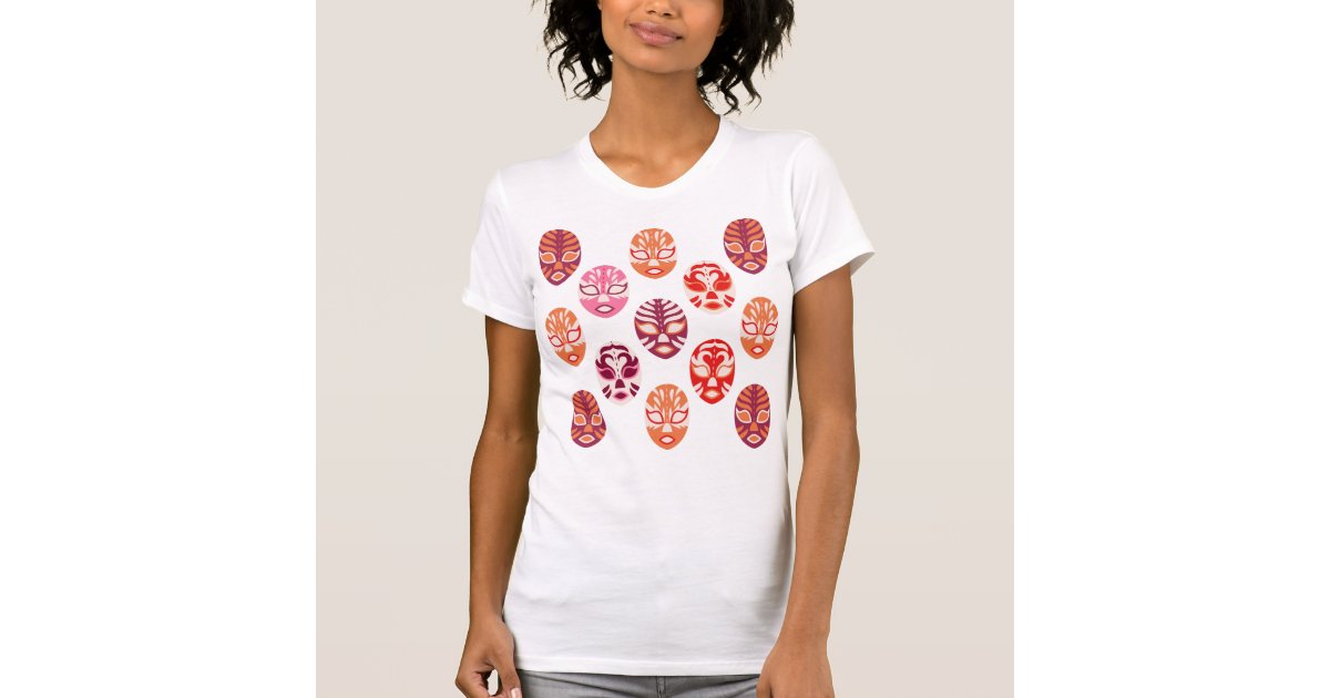 Mexican Pink Lucha Libre Mask T-Shirt | Zazzle