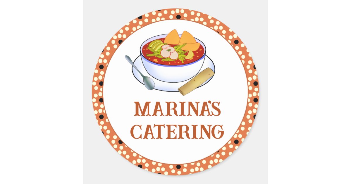 Mexican Pozole Rojo De Pollo Classic Round Sticker | Zazzle