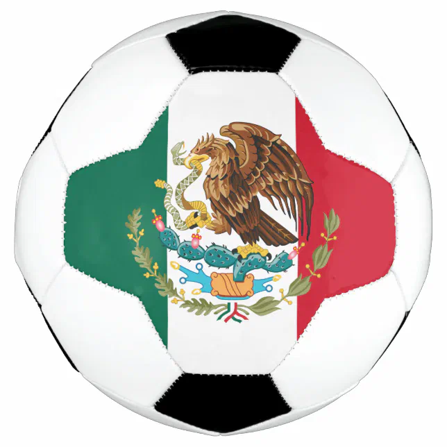 Mexican Pride Futbol: Mexico Flag & Coat of Arms Soccer Ball | Zazzle