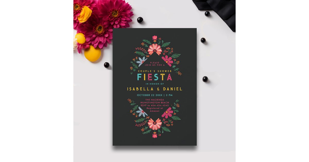 Mexican Rancho Fiesta Rustic Wedding Couple Shower Invitation | Zazzle