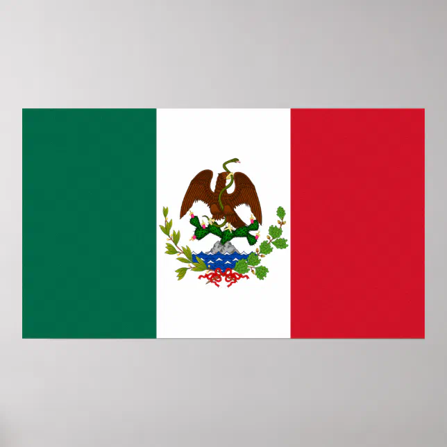 Mexican Republic Flag 1835, Mexicanos Latino Poster | Zazzle