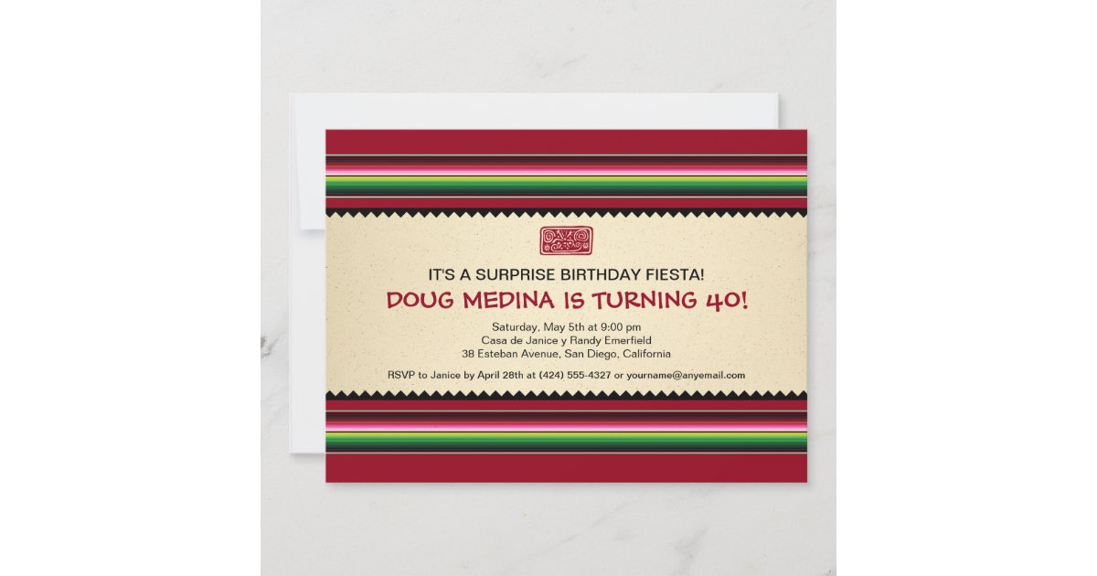 Mexican Serape Party - Horizontal Invitation | Zazzle