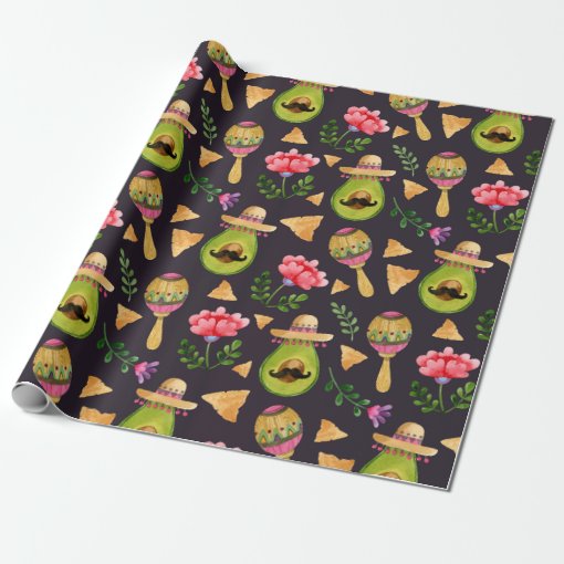 Mexican Spicy Fiesta Wrapping Paper | Zazzle