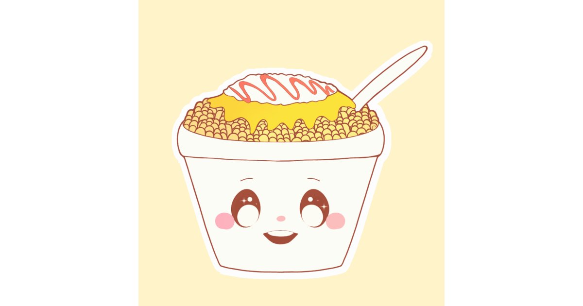 Mexican Street Esquite Corn In A Cup Sticker | Zazzle