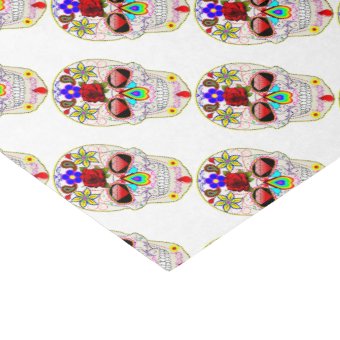 MEXICAN SUGAR SKULL TISSUE PAPER | Zazzle