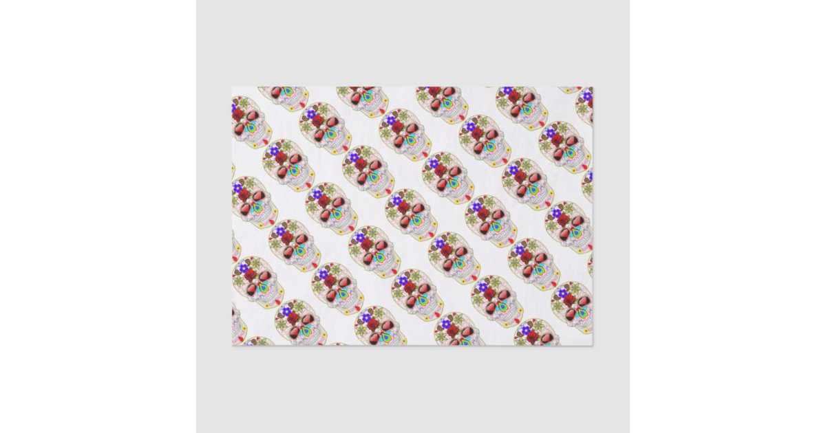 MEXICAN SUGAR SKULL TISSUE PAPER | Zazzle