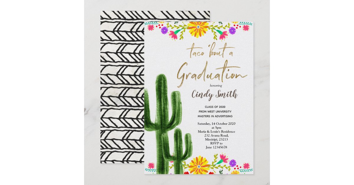 Mexican Taco bout a Graduation Party Invitation | Zazzle