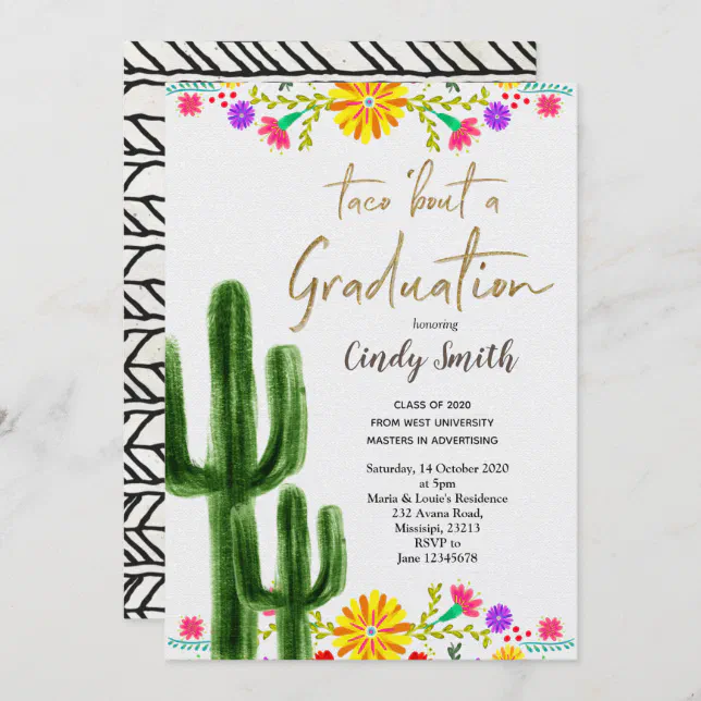 Mexican Taco bout a Graduation Party Invitation | Zazzle