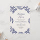 Mexican Talavera Blue Floral Minimalist Wedding Invitation | Zazzle