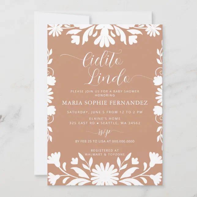 Mexican Talavera Boho Cielito Lindo Baby Shower Invitation | Zazzle