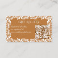 Mexican talavera terracotta qr gift registry enclosure card | Zazzle