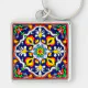 Mexican Talavera Terracotta Tile Design No. 3 Keychain | Zazzle