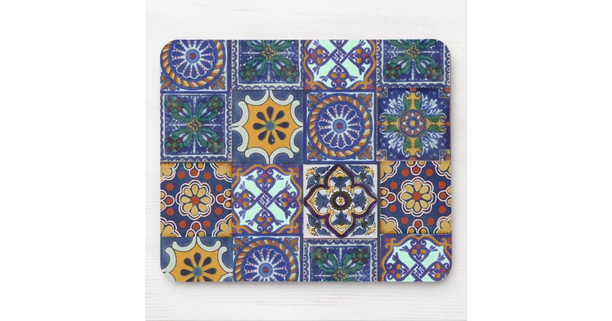 Mexican Talavera Tiles Mouse Pad | Zazzle