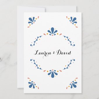 Mexican Talavera Wedding Invitation | Zazzle