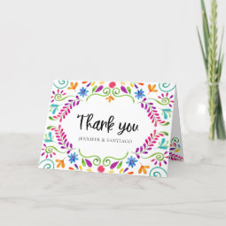 Mexican Themed Photo Wedding Thank you card | Zazzle