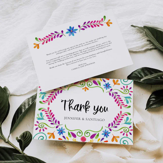 Mexican Themed Wedding Thank you card | Zazzle