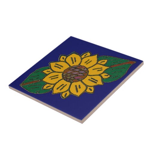 Mexican Tile, Sunflower Ceramic Tile | Zazzle
