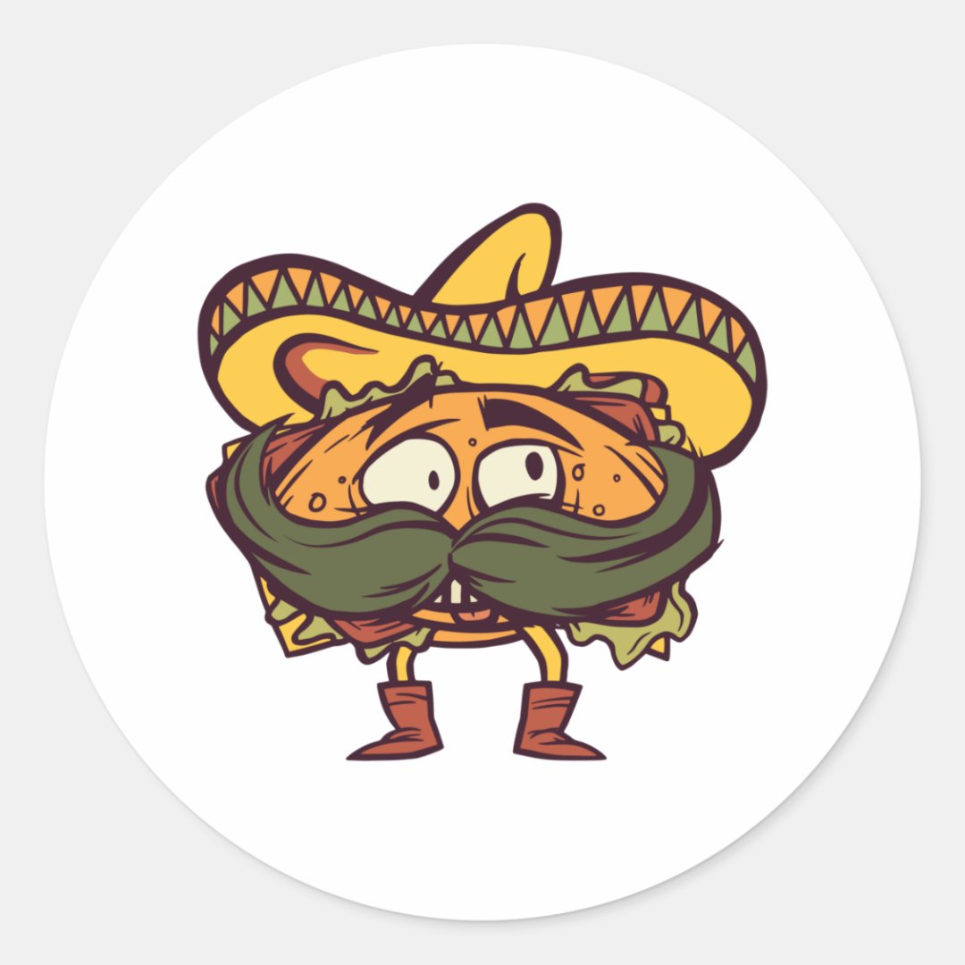 Mexican torta classic round sticker | Zazzle