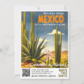 Mexican Vintage Wedding Travel QR Code Save The Date | Zazzle