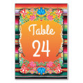 Mexican Wedding Fiesta table numbers | Zazzle