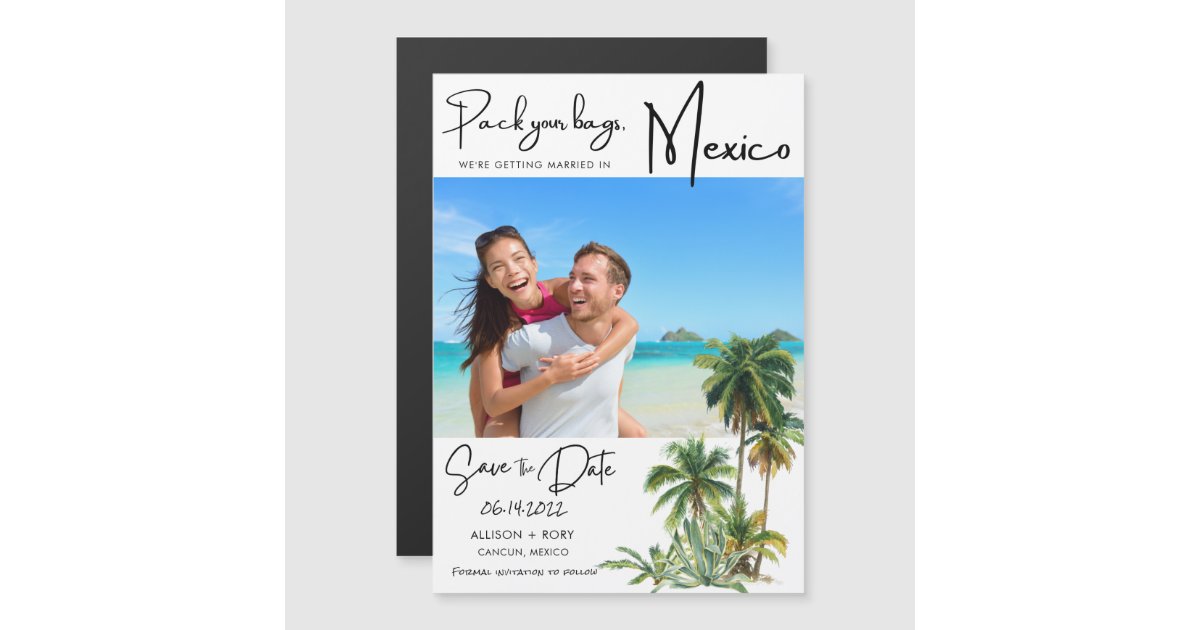 Mexico Beach Destination Wedding Save the Date | Zazzle