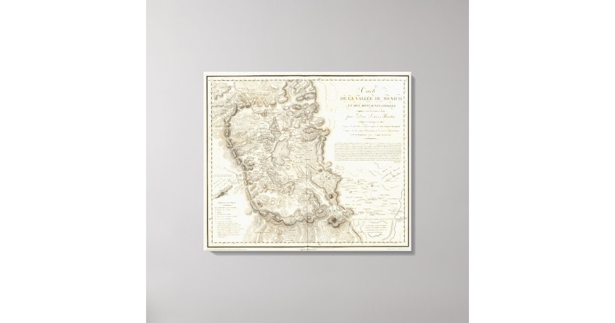 Mexico city map canvas print | Zazzle
