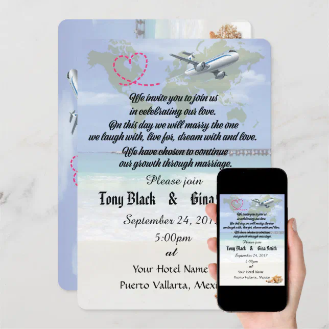 Mexico Destination Wedding Invitation | Zazzle