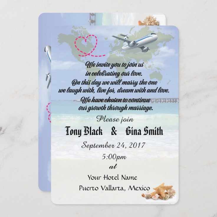 Mexico Destination Wedding Invitation | Zazzle