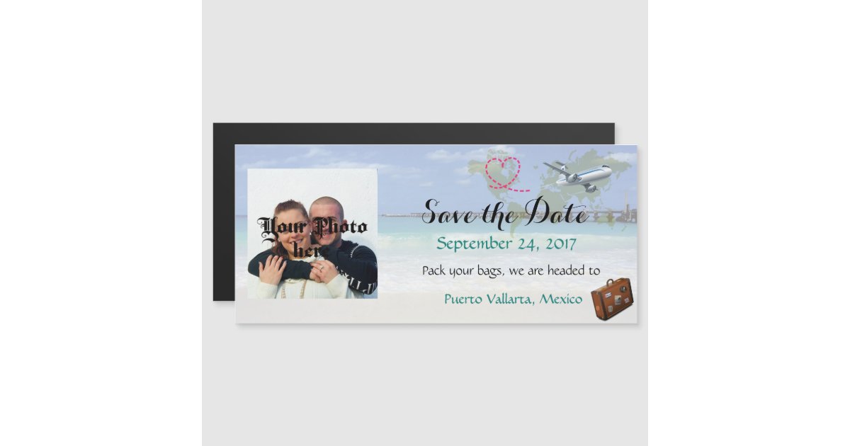 Mexico Destination Wedding Save the Date Magnet | Zazzle
