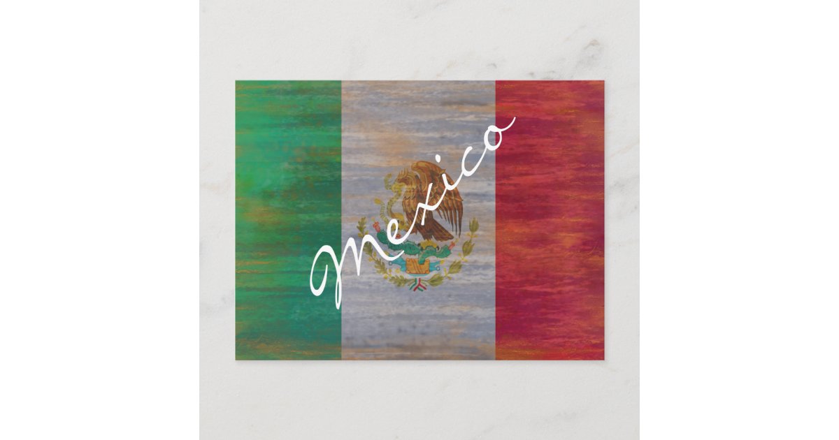 Mexico distressed Mexican flag Postcard | Zazzle.com