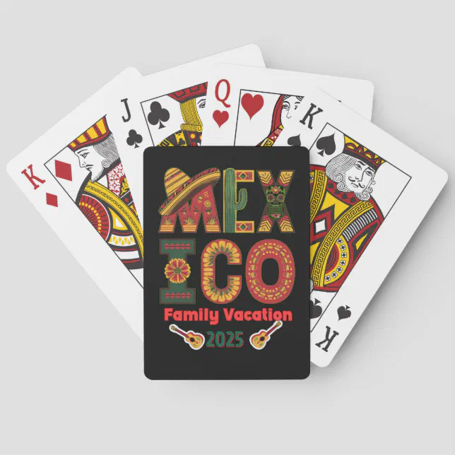 Mexico Family Vacation Sun, Fun & Memories Poker Cards | Zazzle