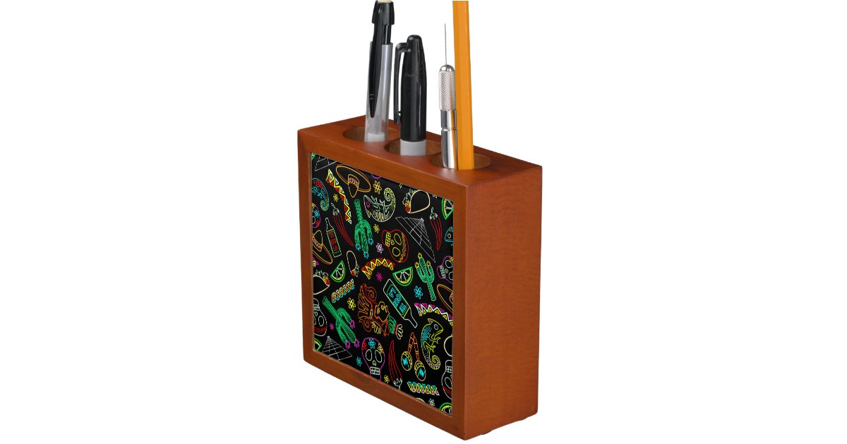 Mexico Fiesta Pattern Desk Organizer | Zazzle