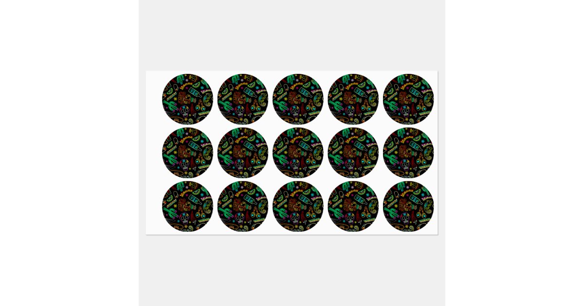 Mexico Fiesta Pattern Labels | Zazzle