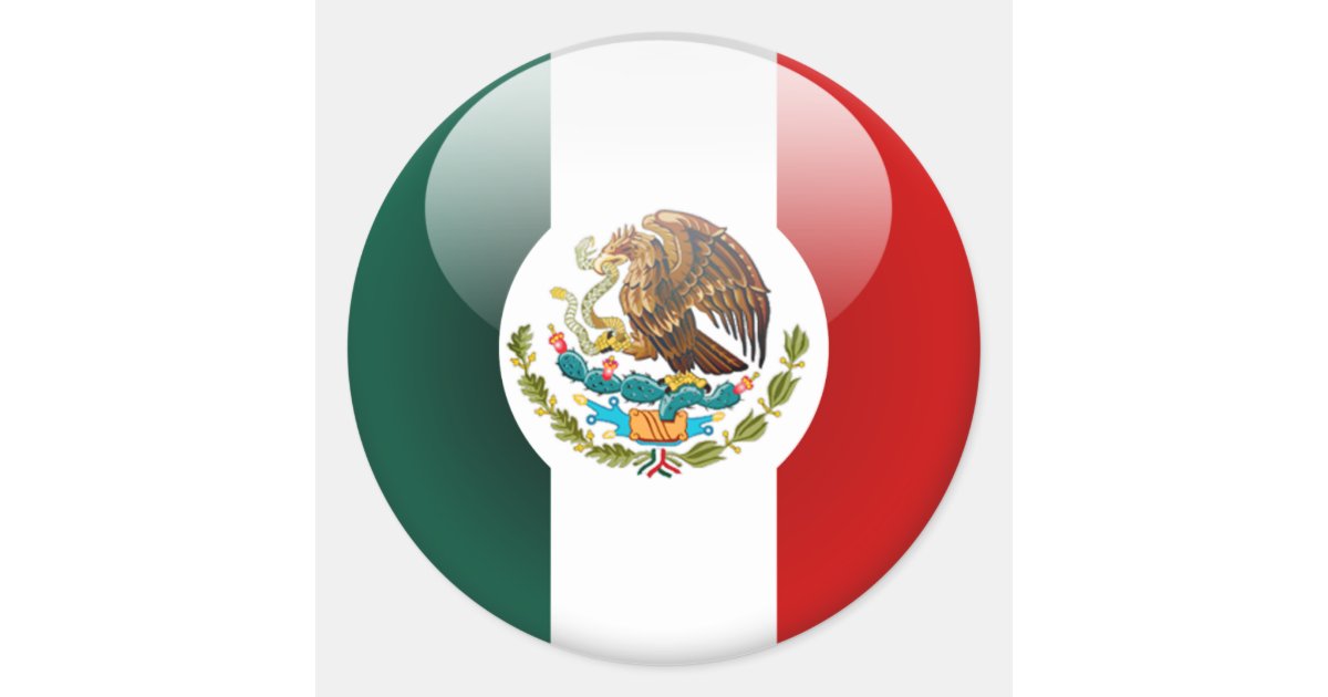 Mexico Flag 2.0 Classic Round Sticker | Zazzle