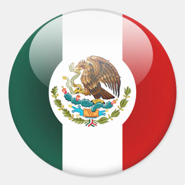 Mexico Flag 2.0 Classic Round Sticker | Zazzle