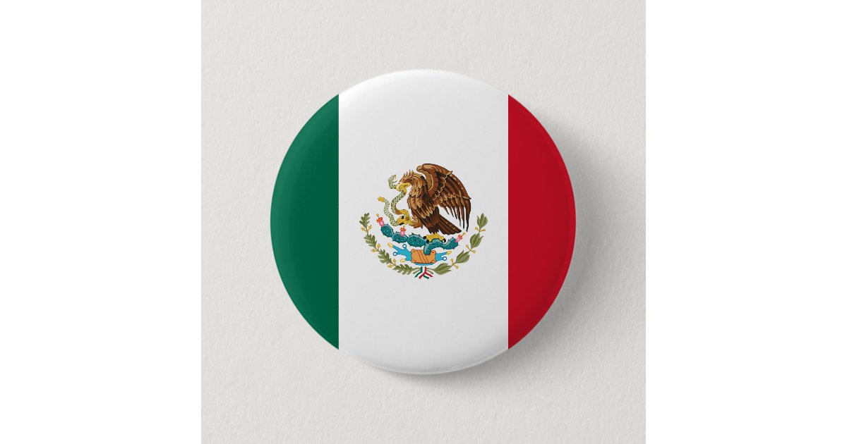 Mexico Flag Button | Zazzle
