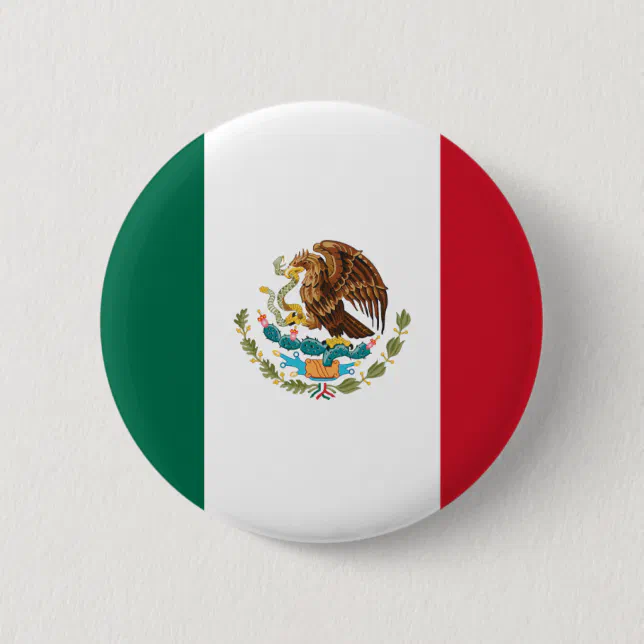 Mexico Flag Button | Zazzle