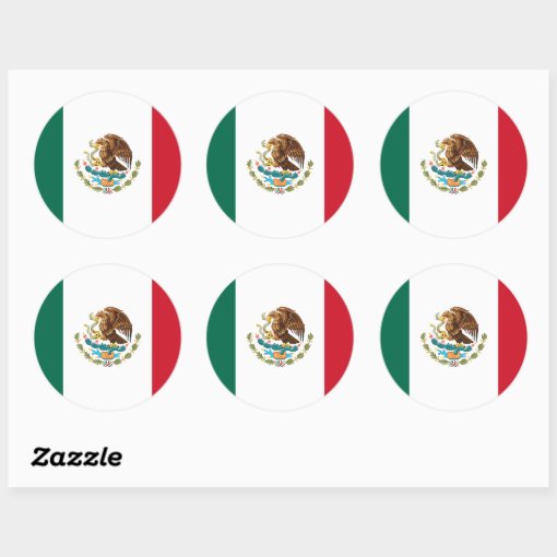 Mexico flag classic round sticker | Zazzle
