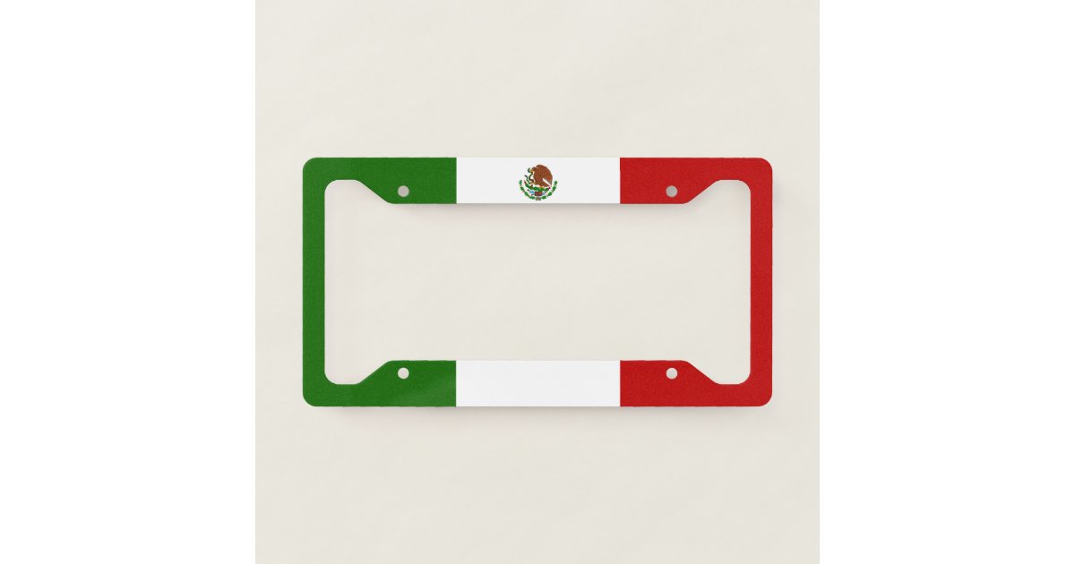 Mexico flag license plate frame | Zazzle