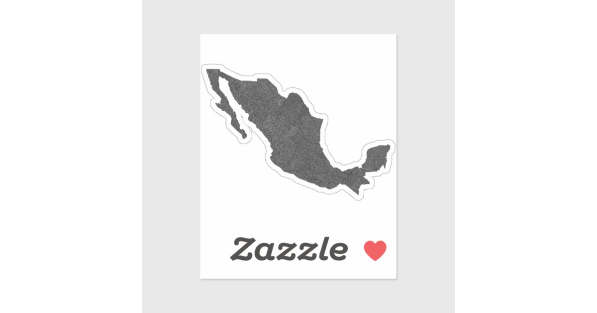 Mexico Map Design With Hidden Borders Sticker | Zazzle