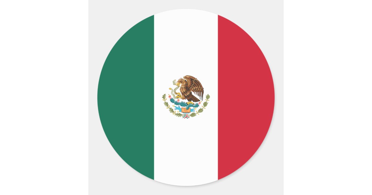 Mexico (Mexican) Flag Classic Round Sticker | Zazzle