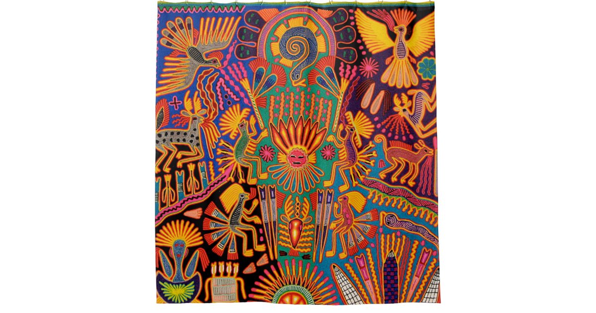 Mexico Mexican Mayan Aztec LatinX Hispanic Oaxacan Shower Curtain | Zazzle