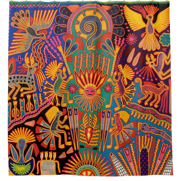 Mexico Mexican Mayan Aztec LatinX Hispanic Oaxacan Shower Curtain | Zazzle