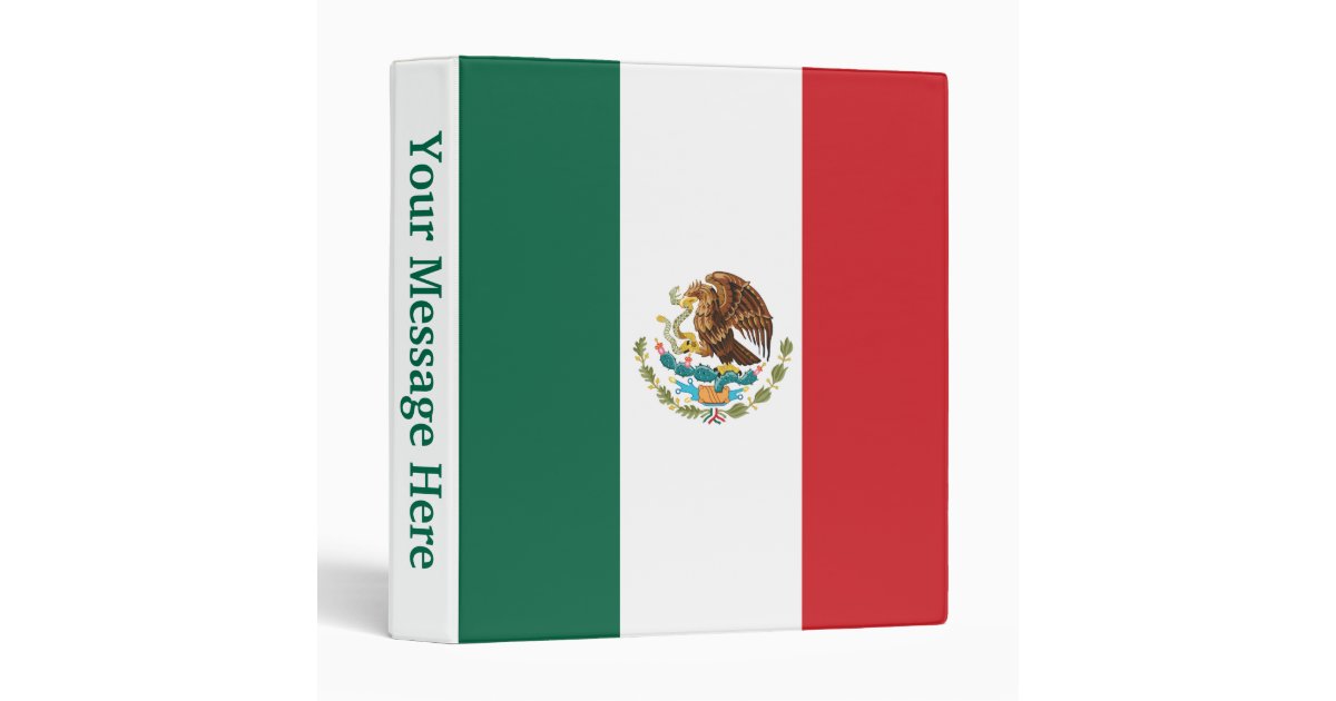 Mexico Plain Flag 3 Ring Binder | Zazzle
