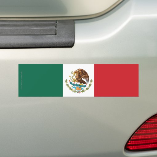 Mexico Plain Flag Bumper Sticker | Zazzle