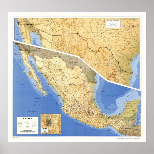 Mexico Reference Map - 1993 Poster | Zazzle.com