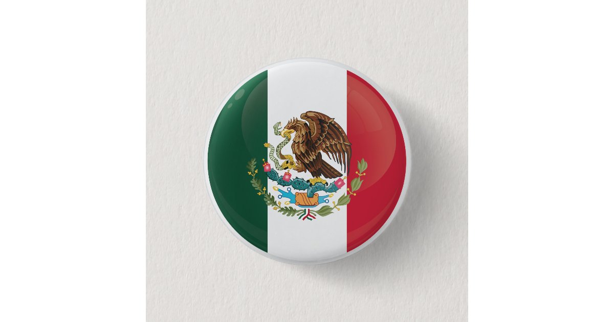 Mexico Round Icon Flag Button | Zazzle