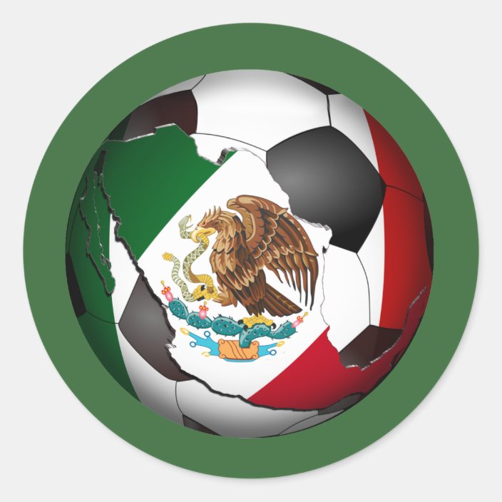 Mexico Soccer Ball Classic Round Sticker | Zazzle.com