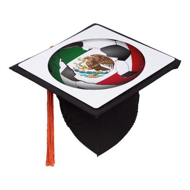 Mexico Soccer Ball Graduation Cap Topper | Zazzle