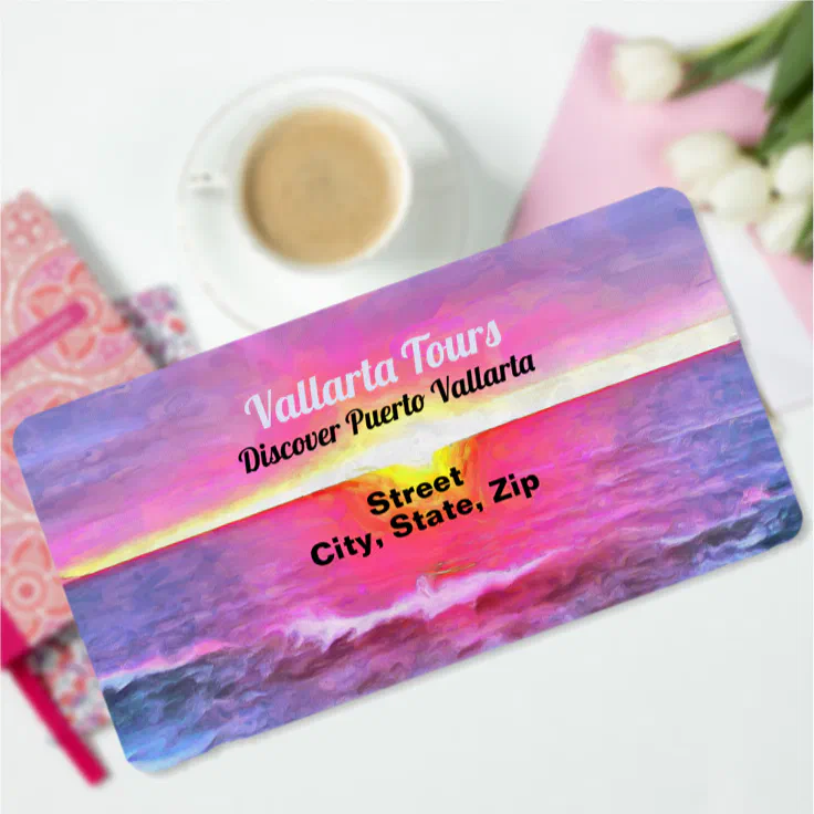 Mexico Sunset 0909 Address Label | Zazzle